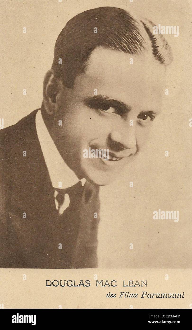 Portrait of Douglas MacLean - Silent Hollywood era Stock Photo - Alamy