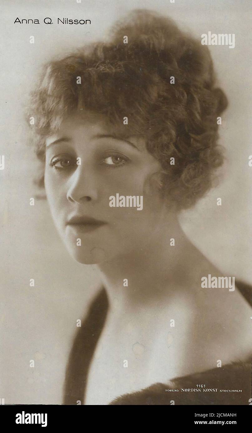 Portrait of Anna Q. Nilsson 002 - Silent Hollywood era Stock Photo - Alamy