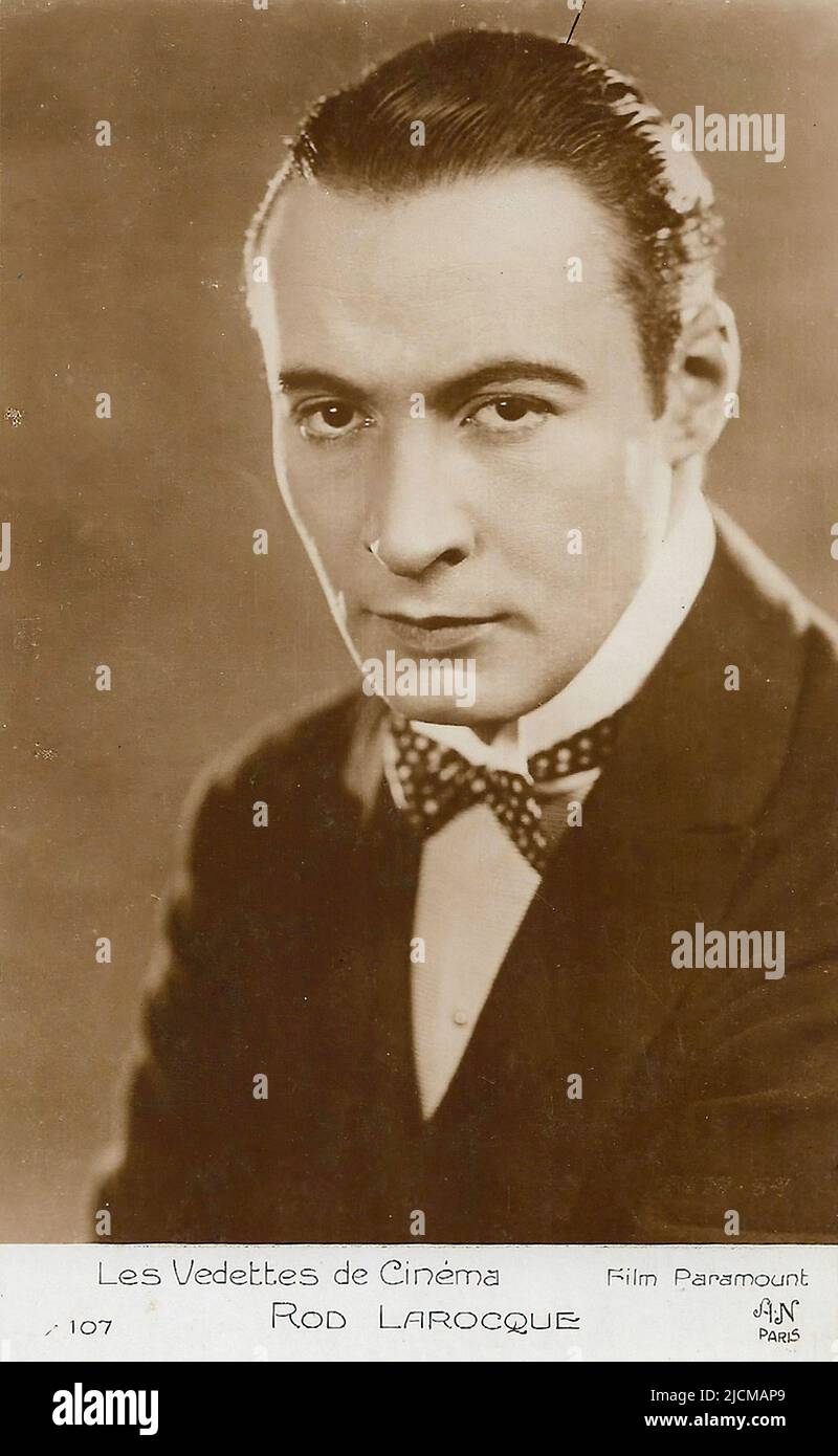 Portrait of Rod La Rocque 002 - Silent Hollywood era Stock Photo - Alamy