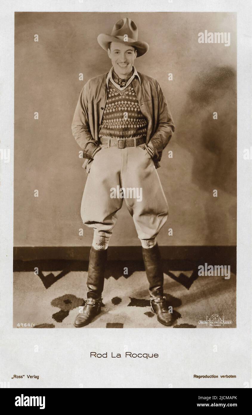 Portrait of Rod La Rocque - Silent Hollywood era Stock Photo - Alamy