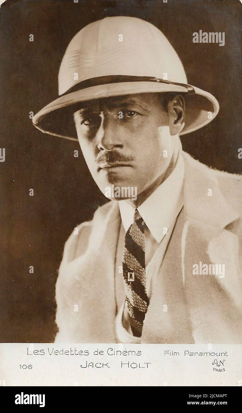 Portrait of Jack Holt - Silent Hollywood era Stock Photo - Alamy