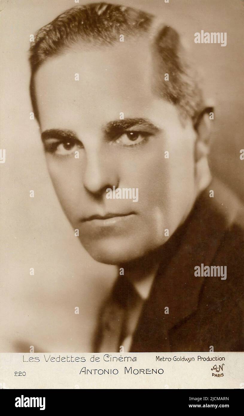 Portrait of Antonio Moreno - Silent Hollywood era Stock Photo - Alamy