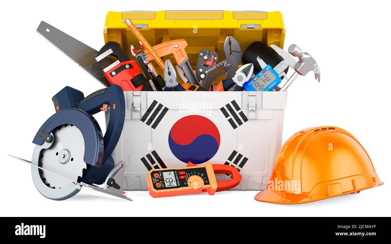 South Korean flag painted on the toolbox. Service, repair and ...