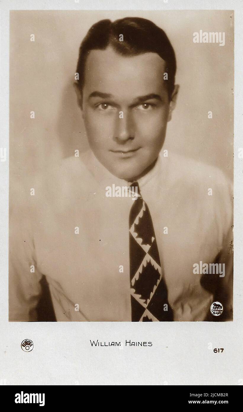 Portrait of William Haines - Silent Hollywood era Stock Photo - Alamy