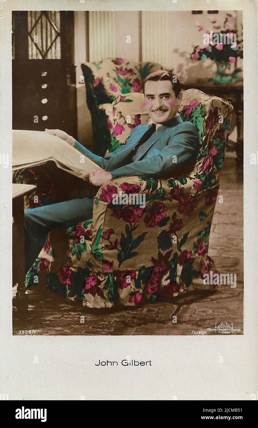 Portrait of John Gilbert - Silent Hollywood era Stock Photo - Alamy