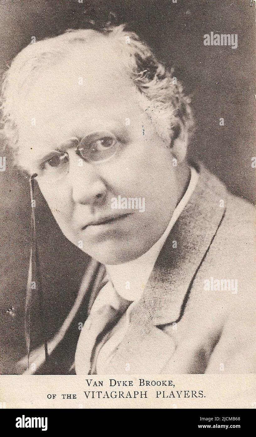Portrait of Van Dyke Brooke (Vitagraph) - Silent Hollywood era Stock ...