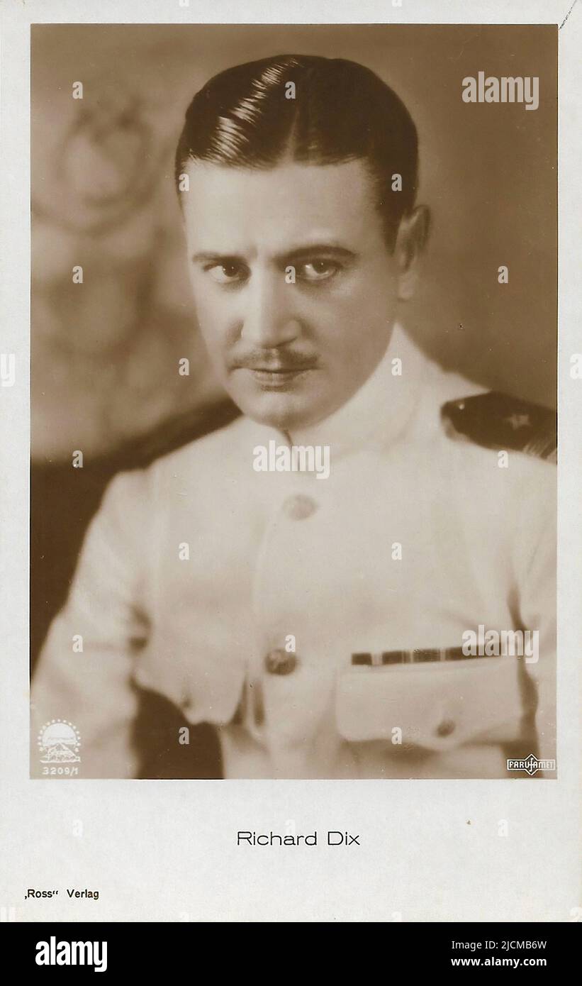 Portrait of Richard Dix in The Wheel of Life (1929) - Silent Hollywood era Stock Photo - Alamy