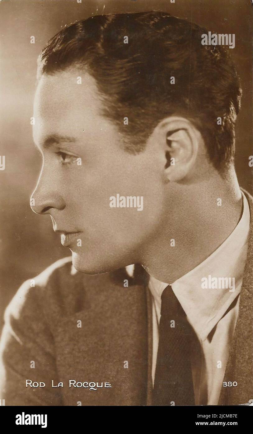 Portrait of Rod La Rocque 003 - Silent Hollywood era Stock Photo - Alamy