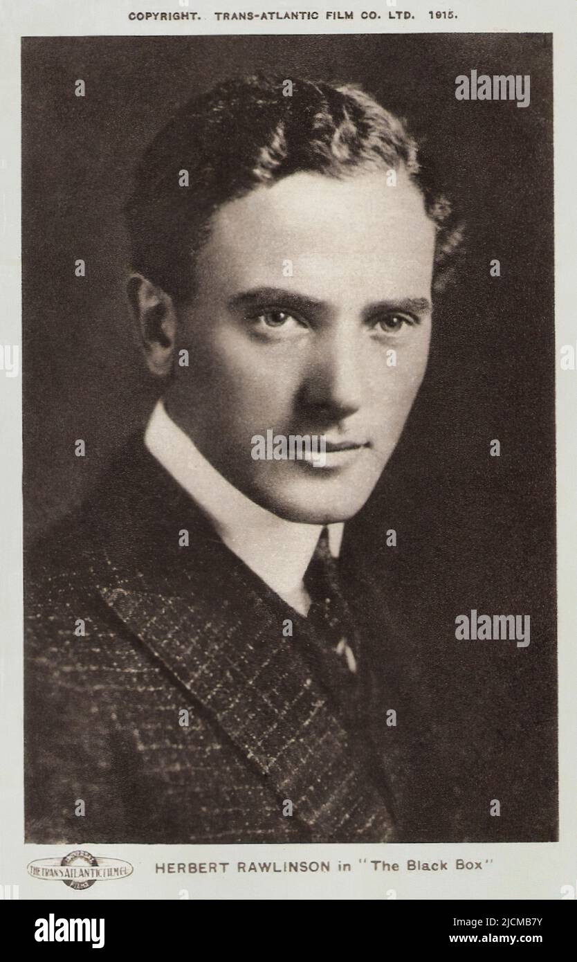 Portrait of Herbert Rawlinson in The Black Box - Silent Hollywood era ...