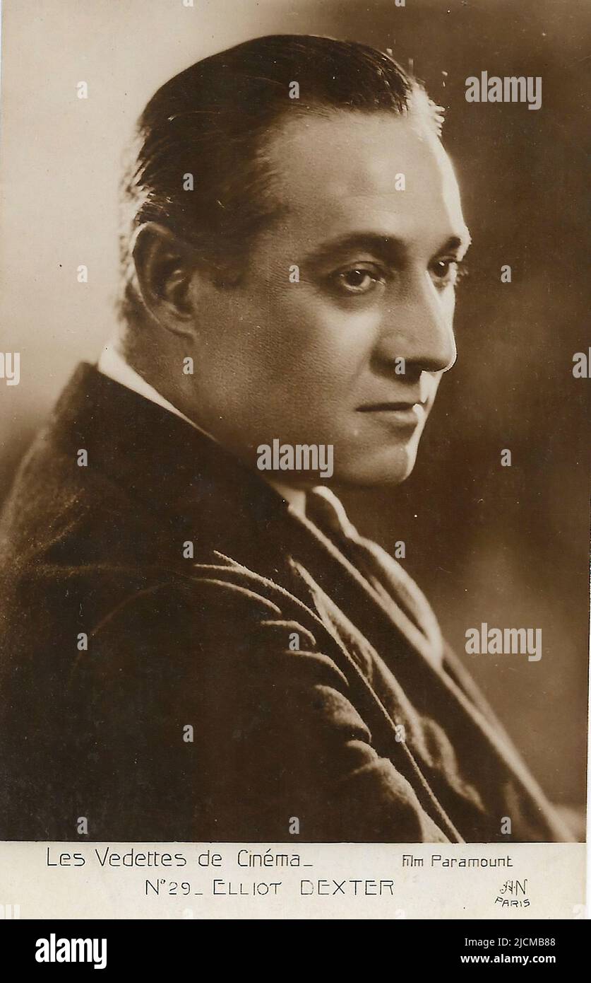 Portrait of Elliott Dexter - Silent Hollywood era Stock Photo - Alamy