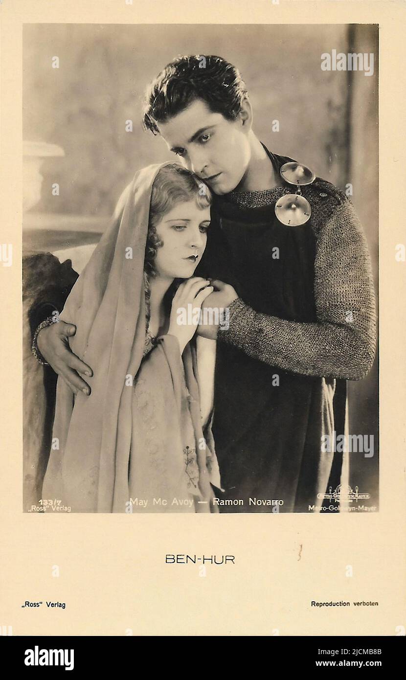 Portrait of Ramon Novarro and May McAvoy in Ben-Hur (1925) - Silent ...