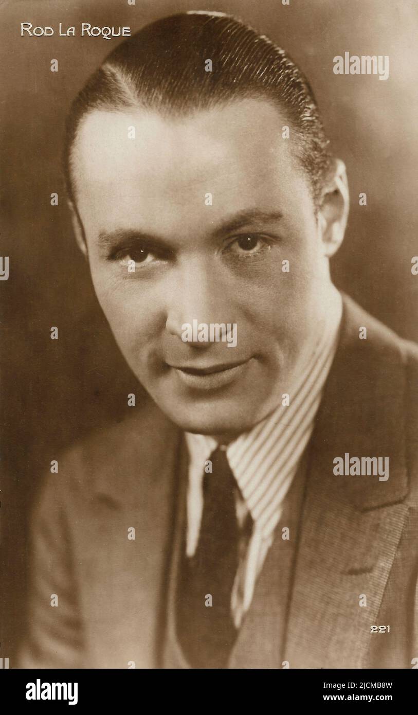 Portrait of Rod la Rocque 004 - Silent Hollywood era Stock Photo - Alamy
