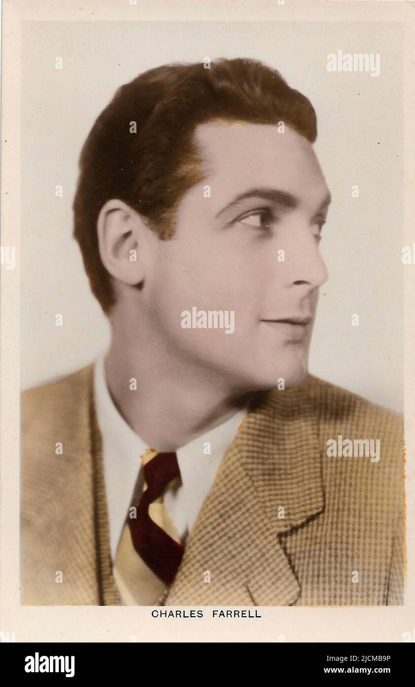 Portrait of Charles Farrell - Silent Hollywood era Stock Photo - Alamy