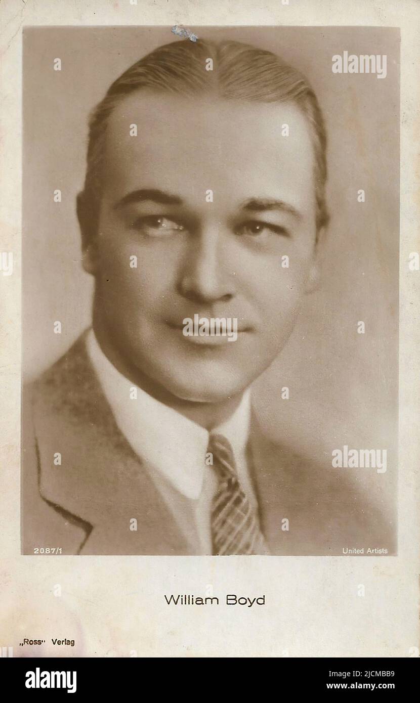 Portrait of William Boyd - Silent Hollywood era Stock Photo - Alamy