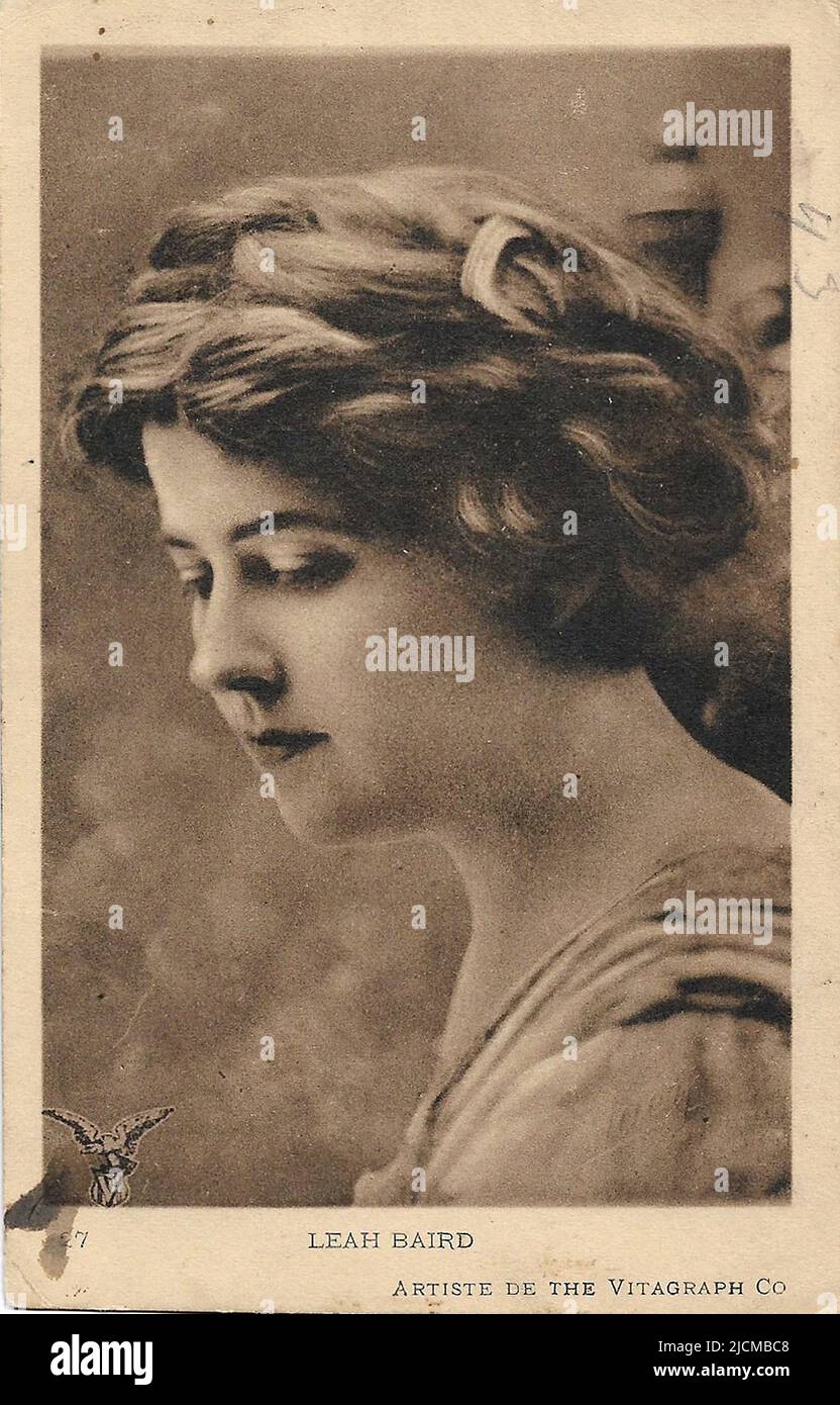 Portrait of Leah Baird (Vitagraph) - Silent Hollywood era Stock Photo ...