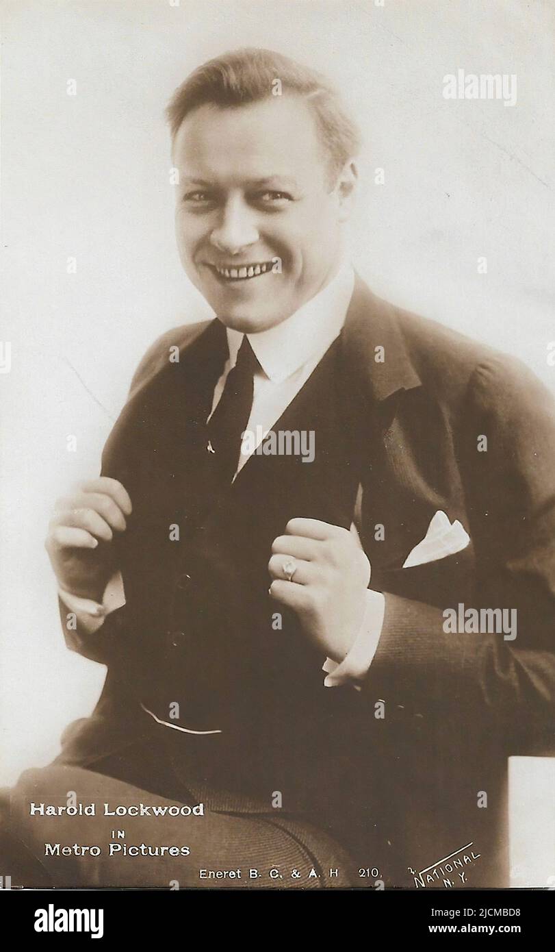 Portrait of Harold Lockwood - Silent Hollywood era Stock Photo - Alamy