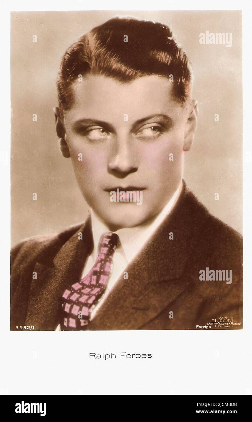 Portrait of Ralph Forbes - Silent Hollywood era Stock Photo - Alamy