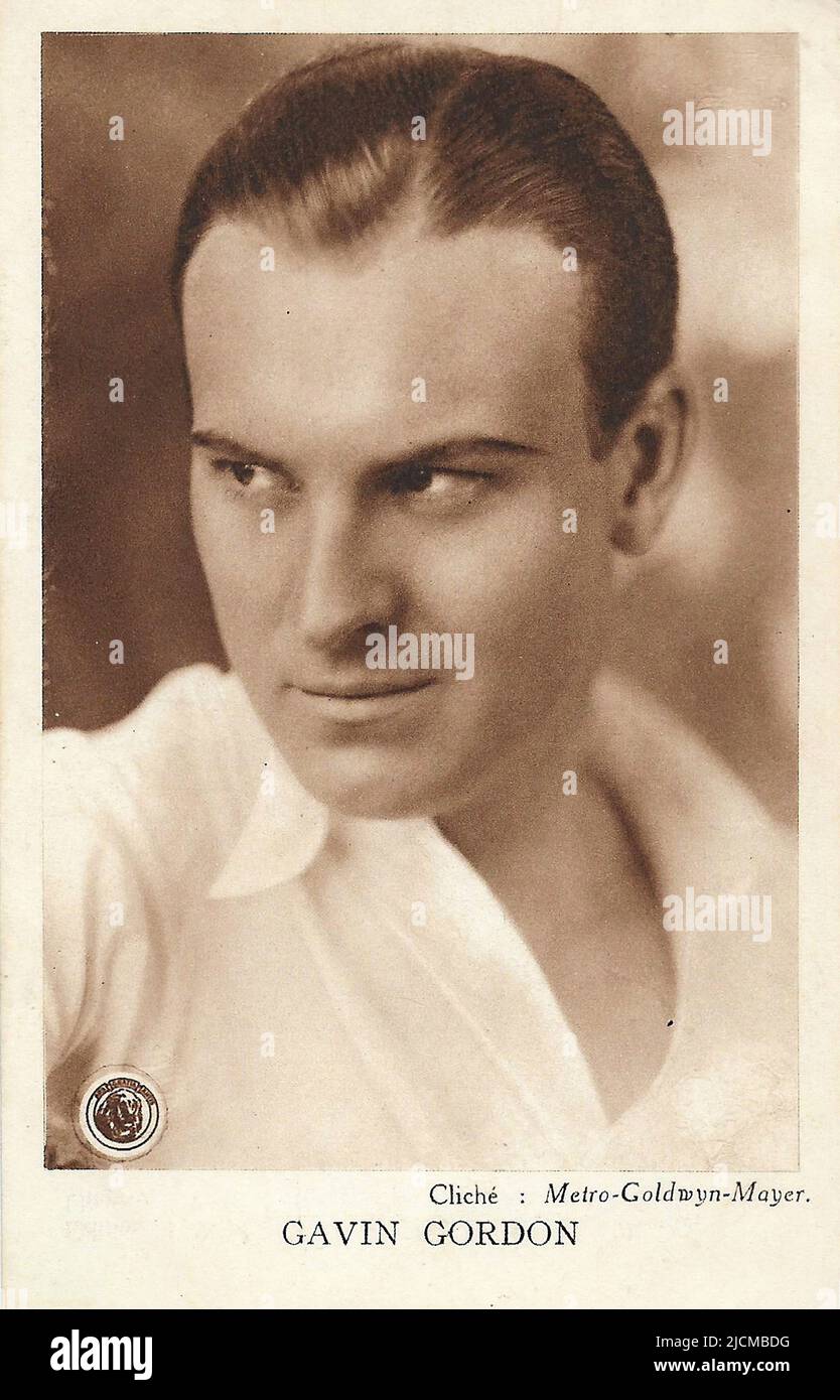 Portrait of Gavin Gordon - Silent Hollywood era Stock Photo - Alamy