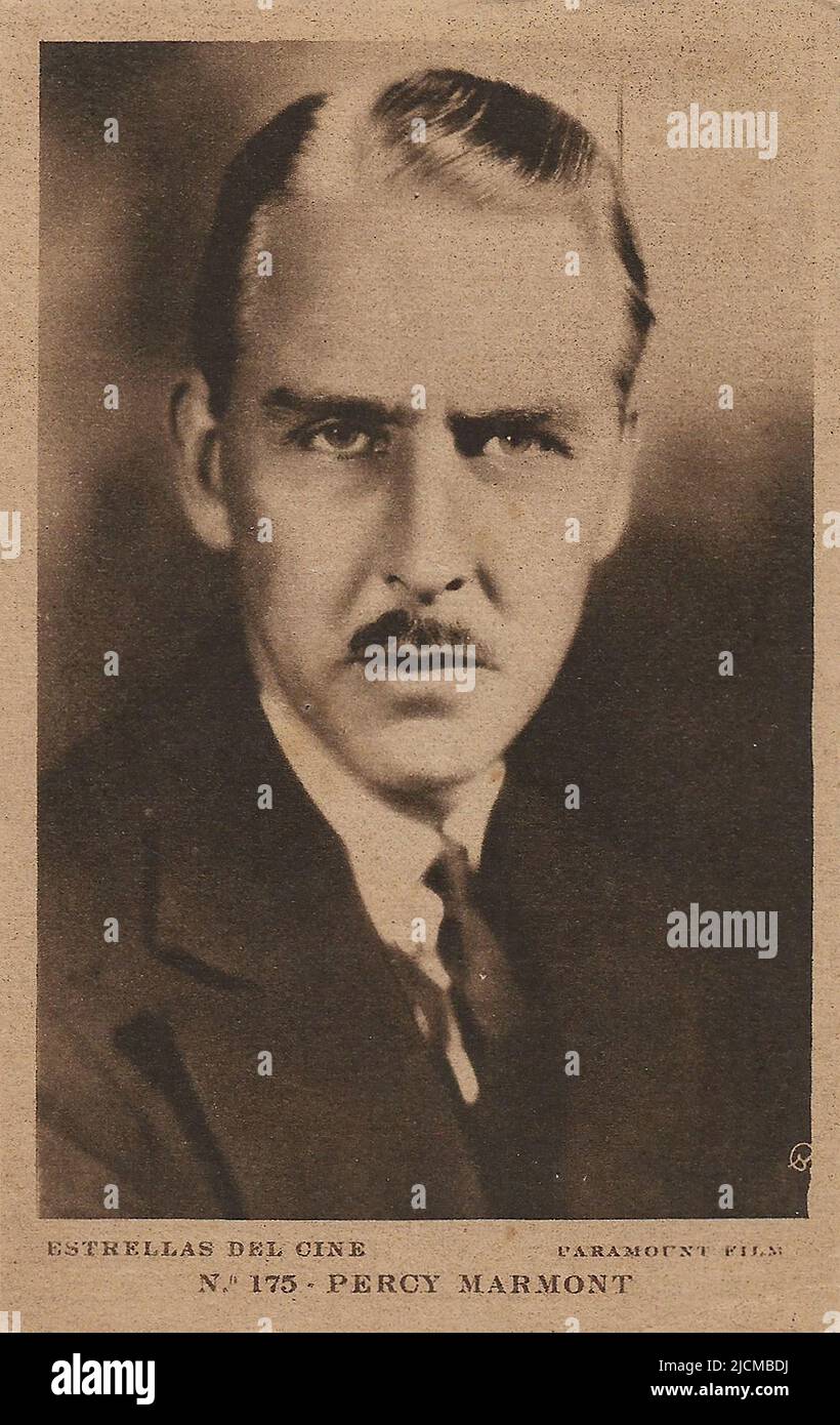 Portrait of Percy Marmont - Silent Hollywood era Stock Photo - Alamy