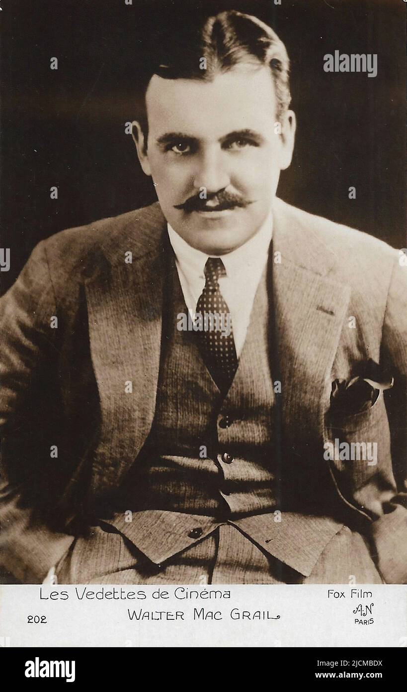 Portrait of Walter McGrail - Silent Hollywood era Stock Photo - Alamy
