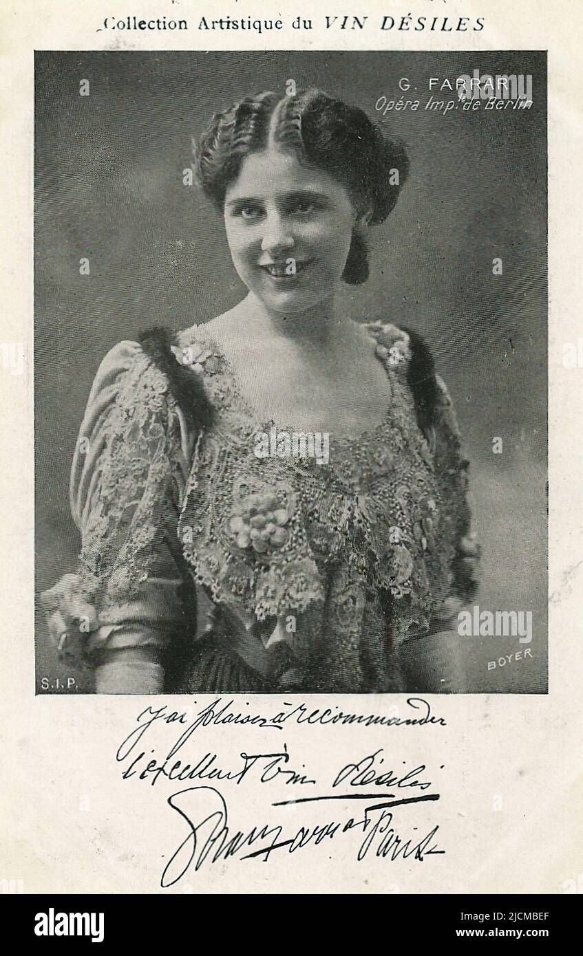 Portrait of Geraldine Farrar 003 - Silent Hollywood era Stock Photo - Alamy