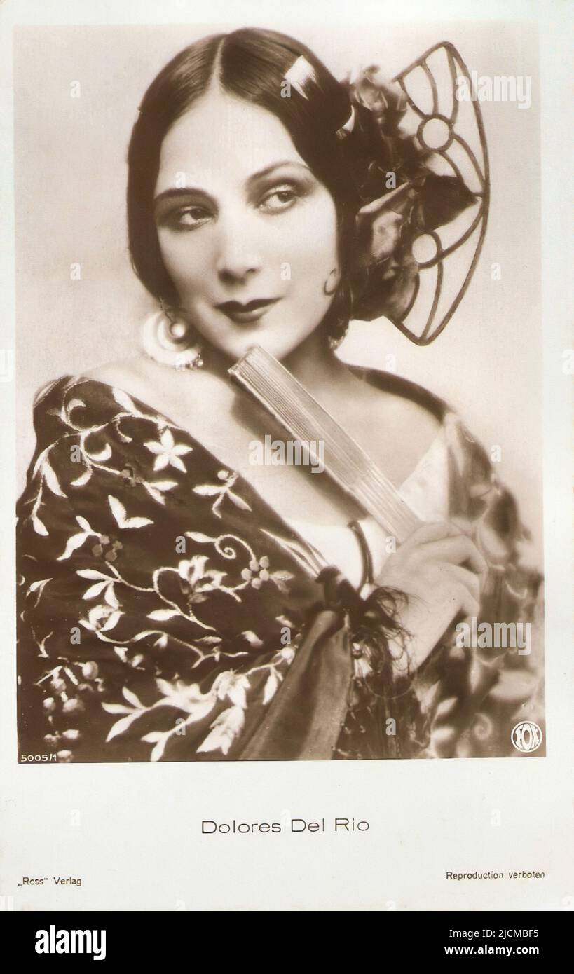 Portrait of Dolores Del Rio 004 - Silent Hollywood era Stock Photo - Alamy