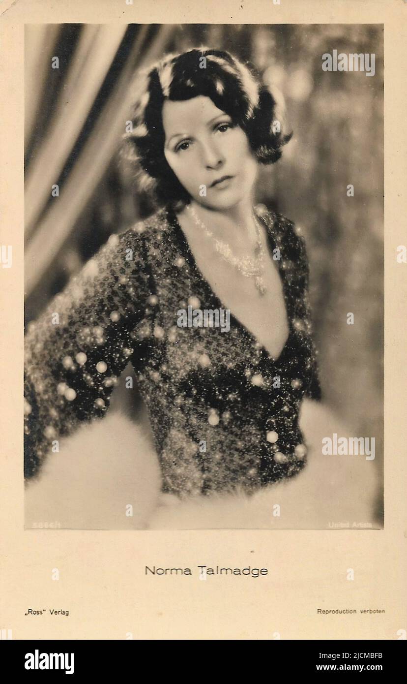 Portrait of Norma Talmadge 002 - Silent Hollywood era Stock Photo - Alamy