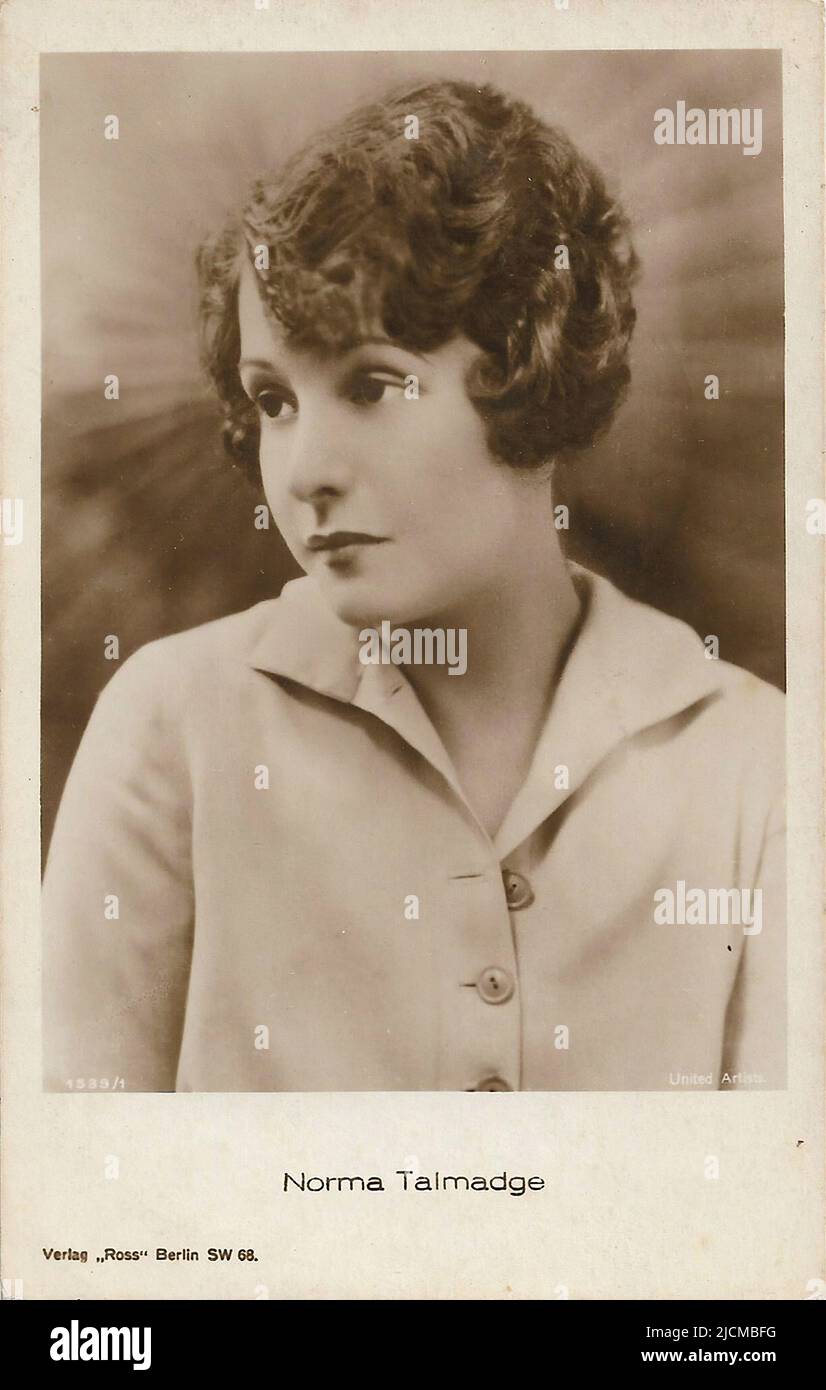 Portrait of Norma Talmadge 008 - Silent Hollywood era Stock Photo - Alamy