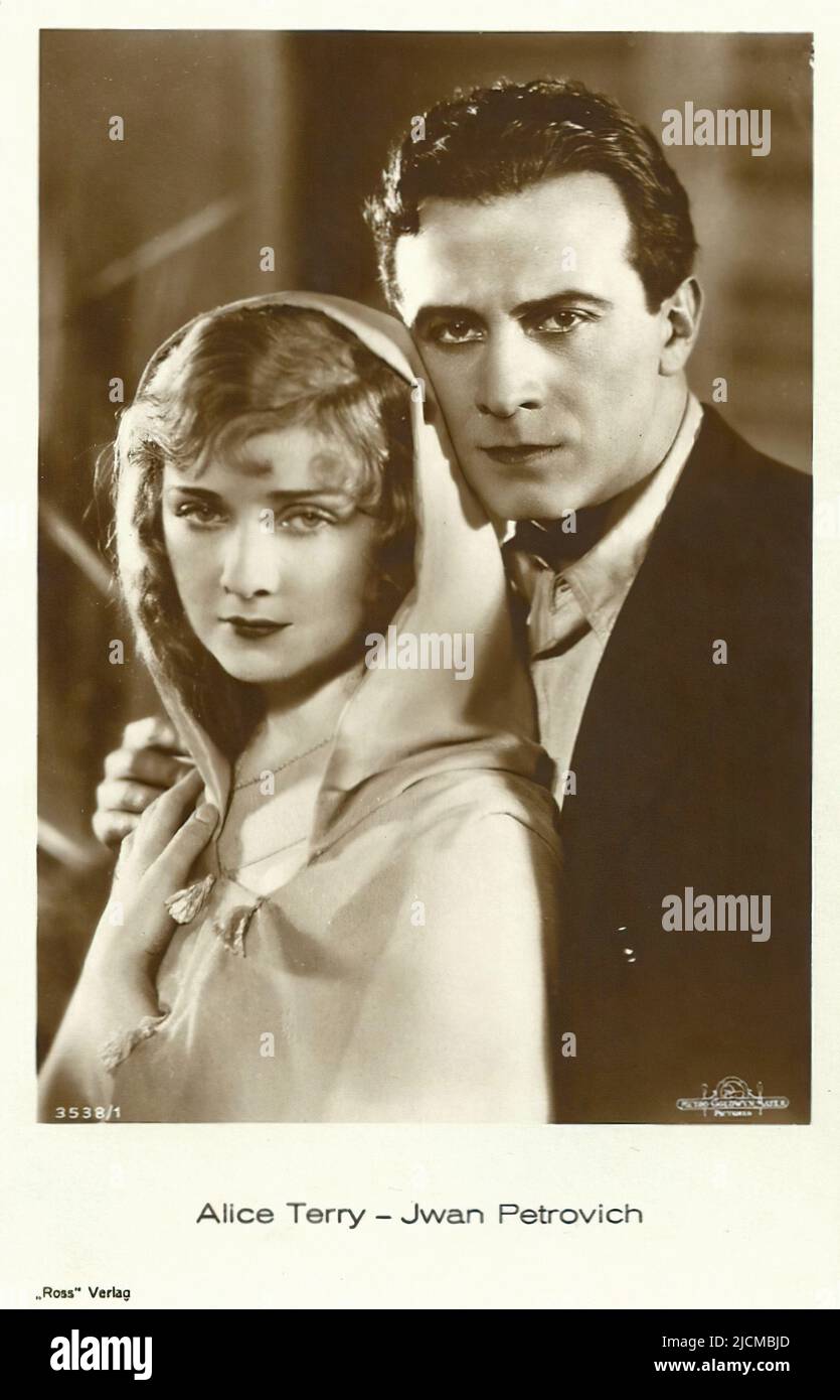 Portrait of Ivan Petrovich and Alice Terry - Silent Hollywood era Stock ...