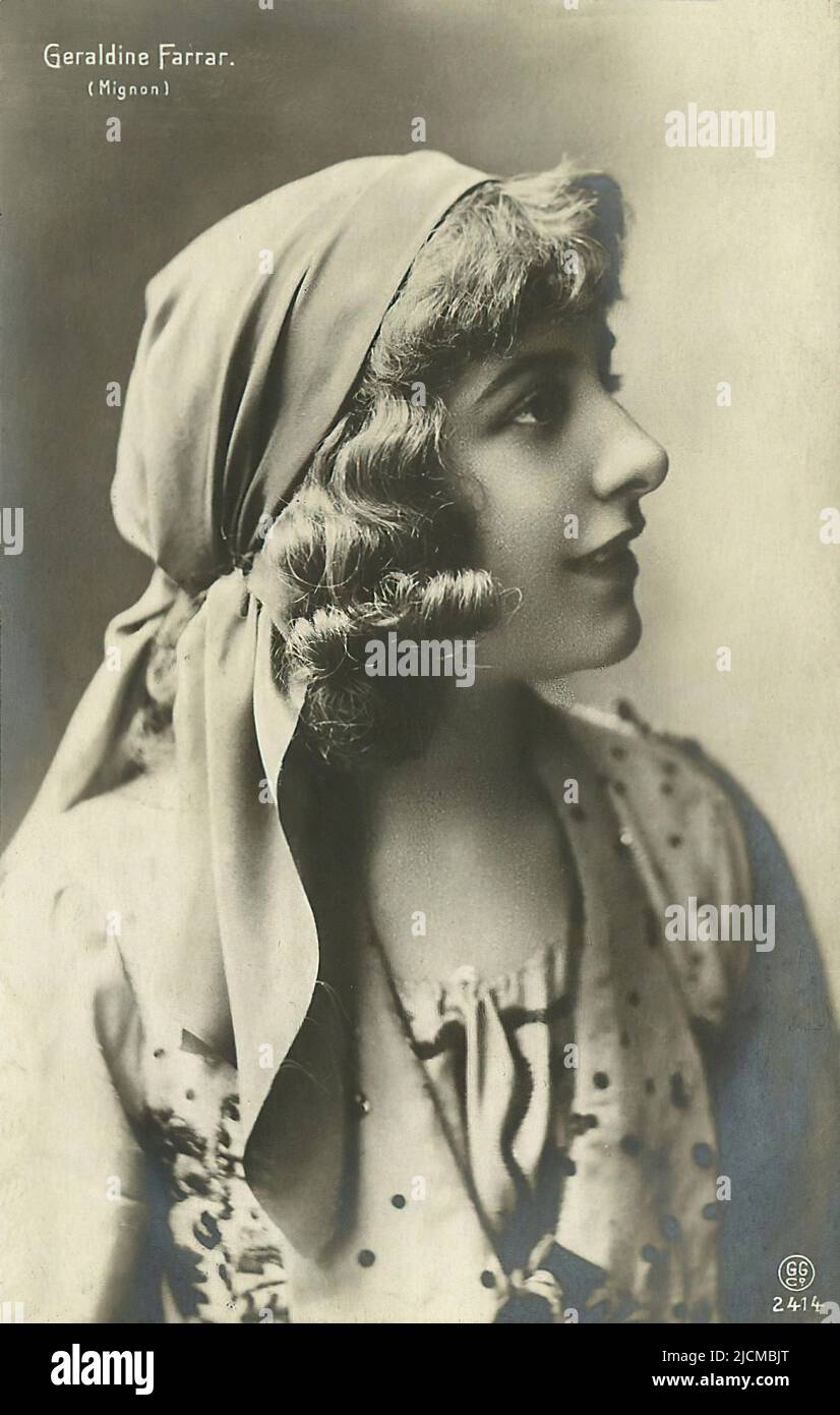 Portrait of Geraldine Farrar - Silent Hollywood era Stock Photo - Alamy