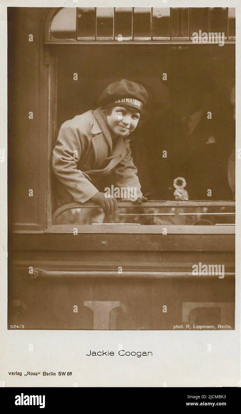 Portrait of Jackie Coogan in Berlin 002 - Silent Hollywood era Stock ...
