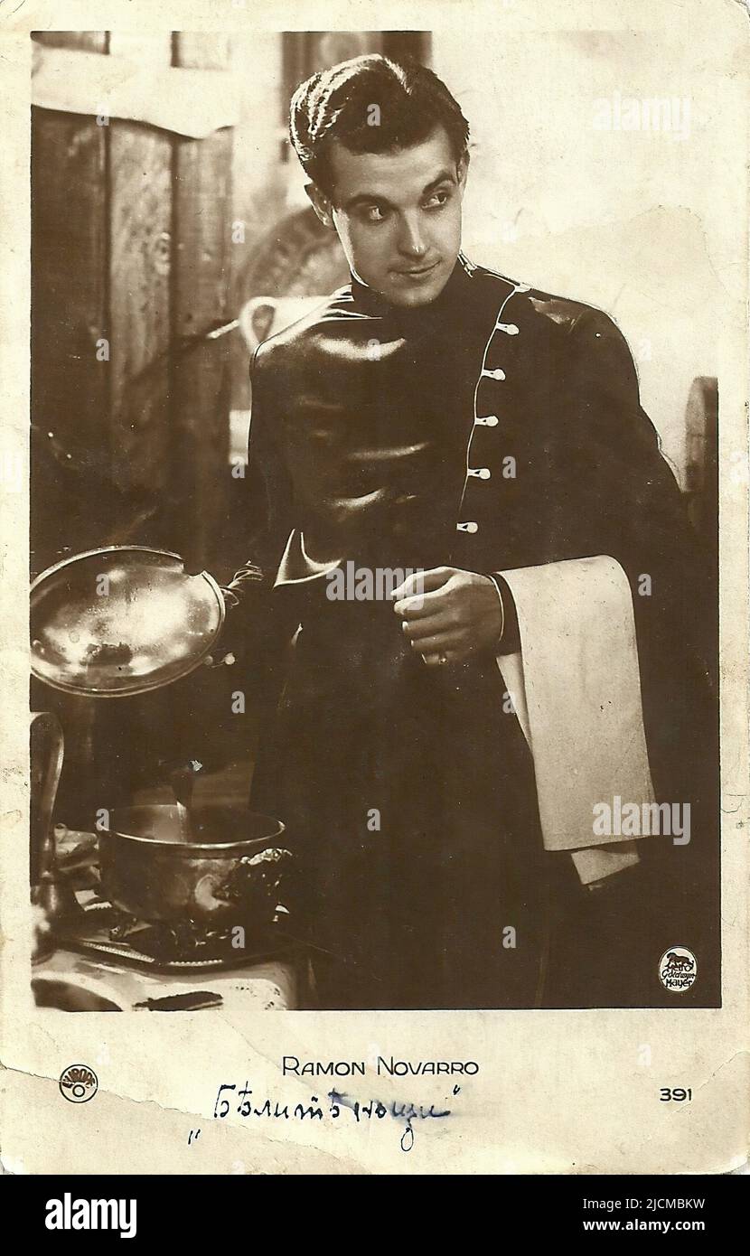 Portrait of Ramon Novarro - Silent Hollywood era Stock Photo - Alamy