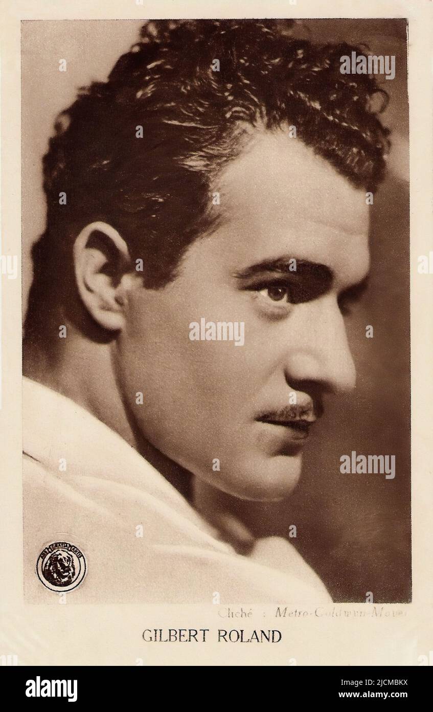 Portrait of Gilbert Roland 002 - Silent Hollywood era Stock Photo - Alamy