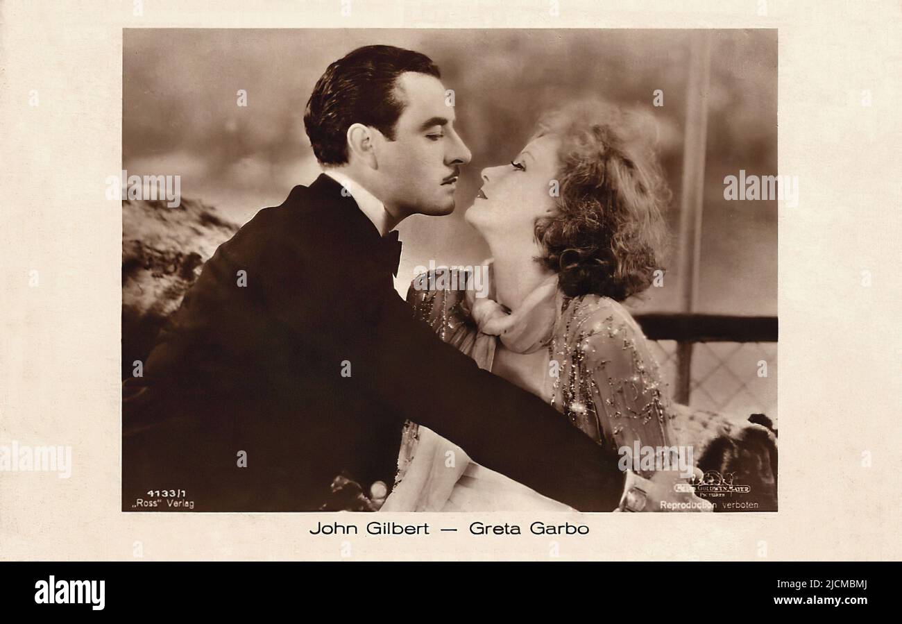 Portrait Of Greta Garbo And John Gilbert In A Woman Of Affairs 1928