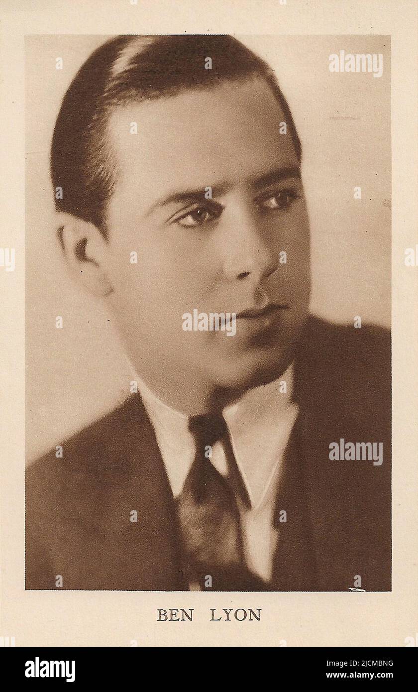 Portrait of Ben Lyon - Silent Hollywood era Stock Photo - Alamy