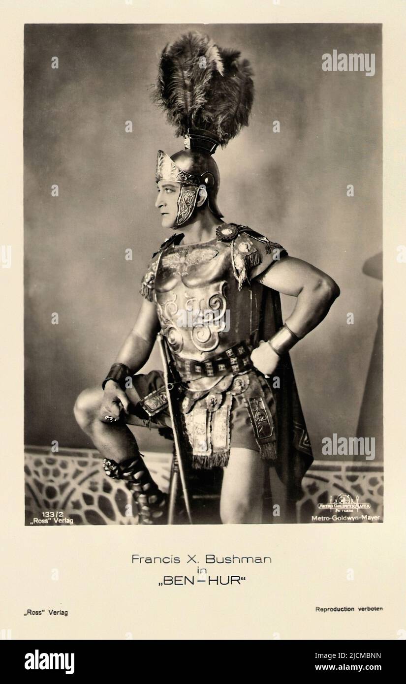 Portrait of Francis X. Bushman in Ben-Hur - Silent Hollywood era Stock ...