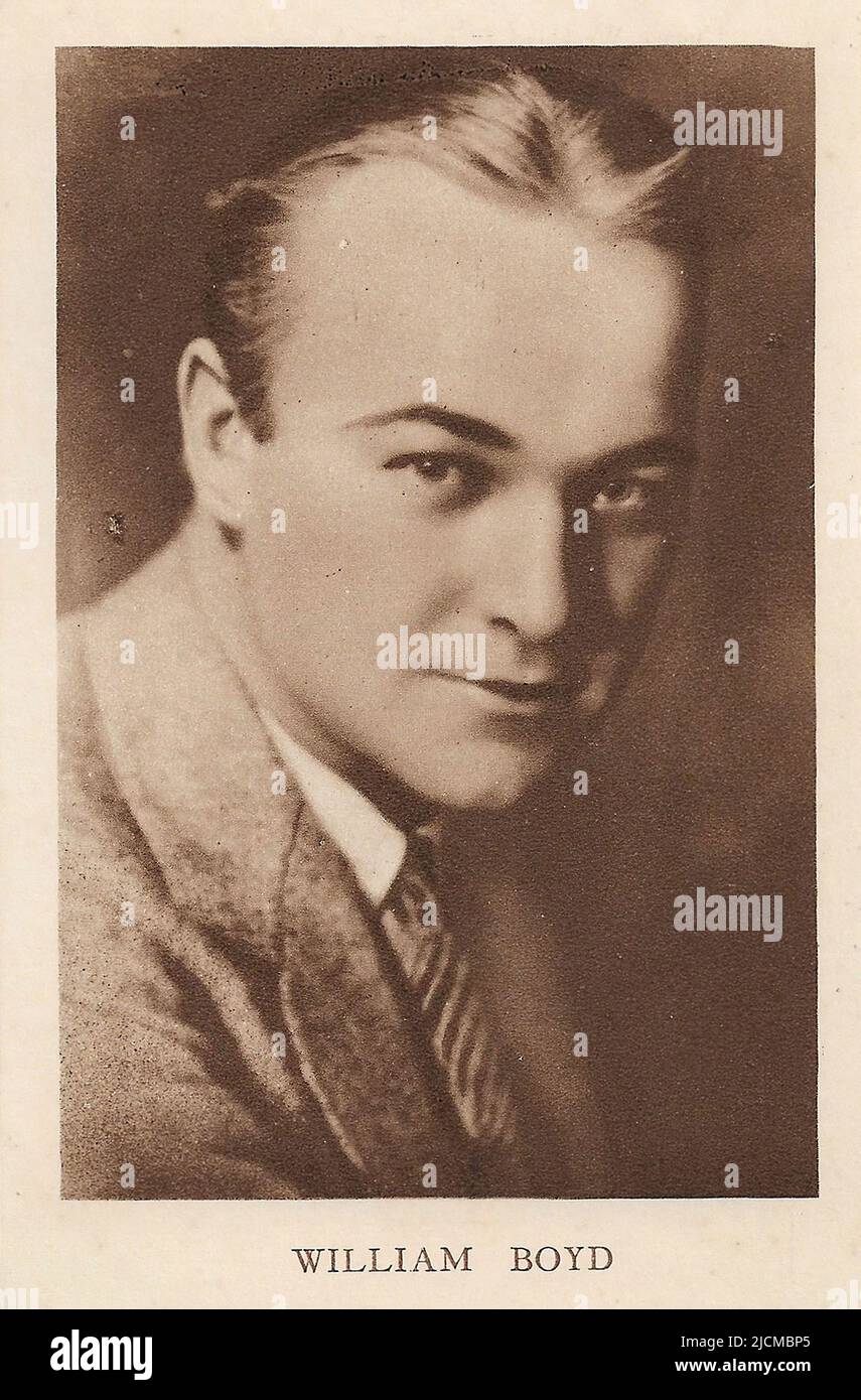 Portrait of William Boyd - Silent Hollywood era Stock Photo - Alamy