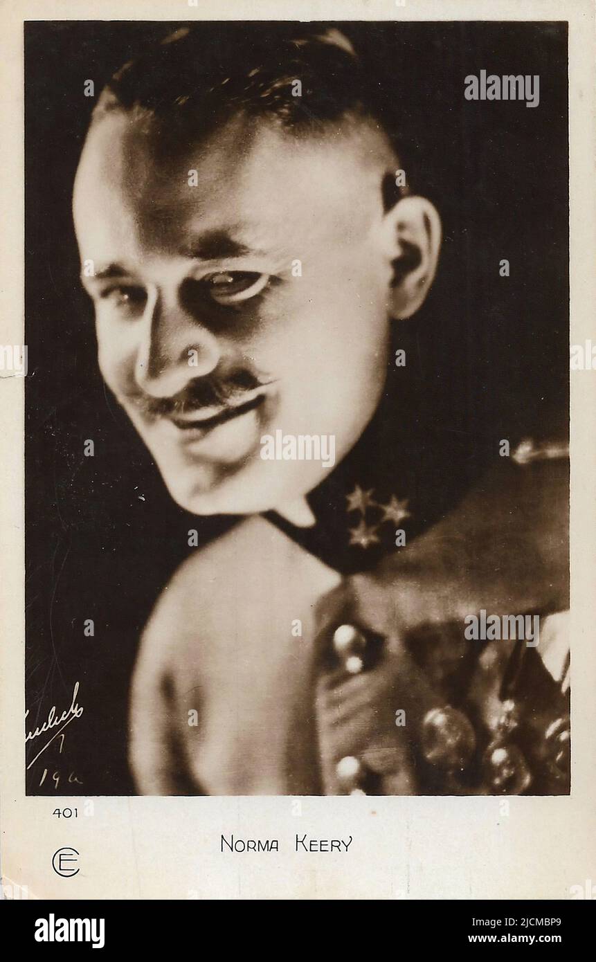 Portrait of Norman Kerry in Merry-Go-Round - Silent Hollywood era Stock ...