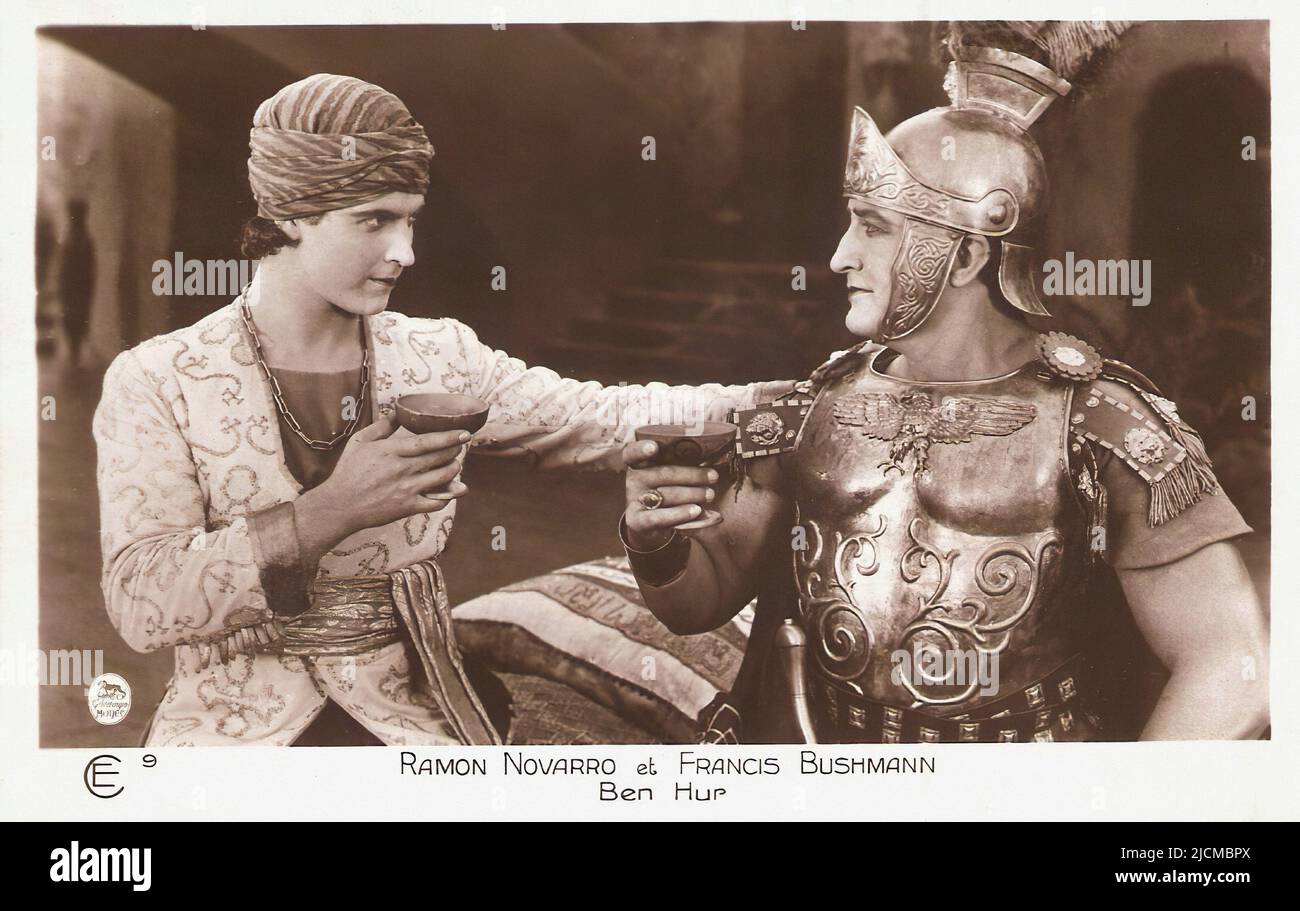 Portrait of Ramon Novarro and Francis X. Bushman in Ben-Hur A Tale of ...