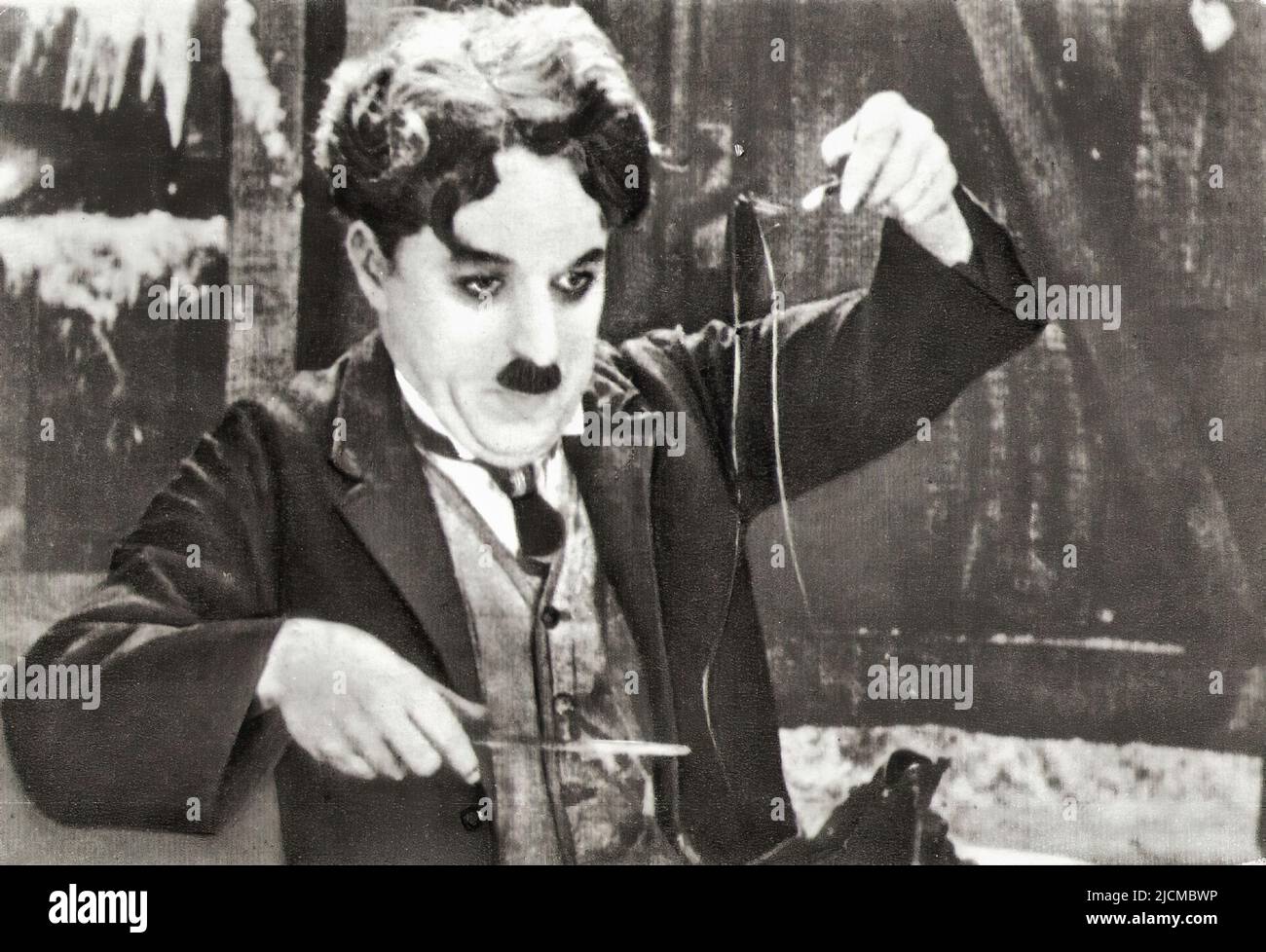 Portrait of Charlie Chaplin, The Gold Rush - Silent Hollywood era Stock ...