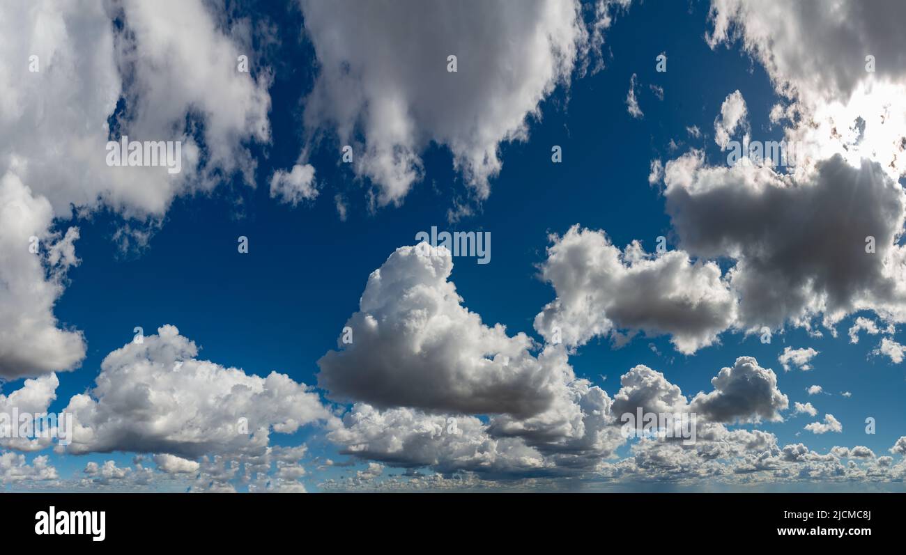 Fantastic soft clouds against blue sky, natural composition Stock Photo ...
