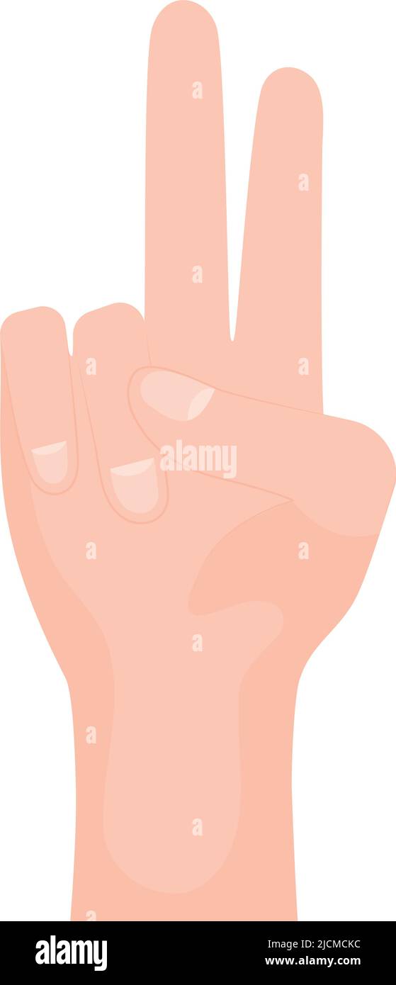 hand doing peace sign Stock Vector Image & Art - Alamy