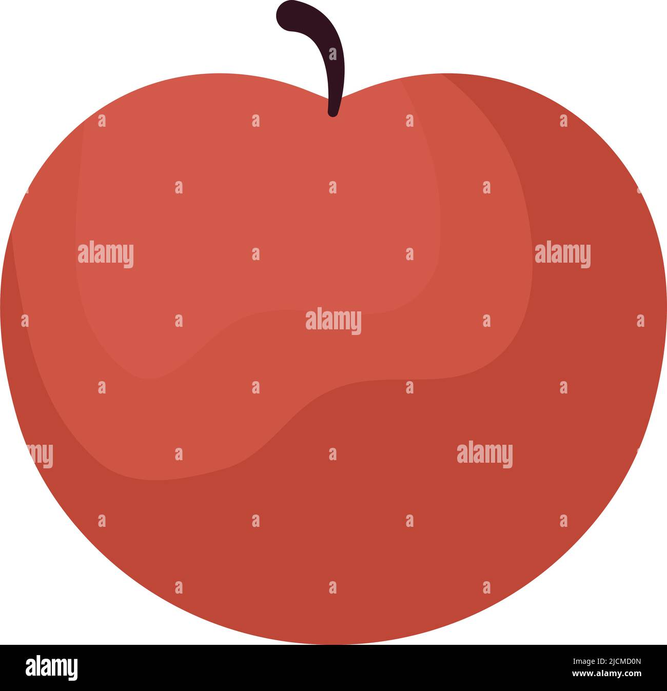 Big red apple isolated Stock Vector Images - Alamy