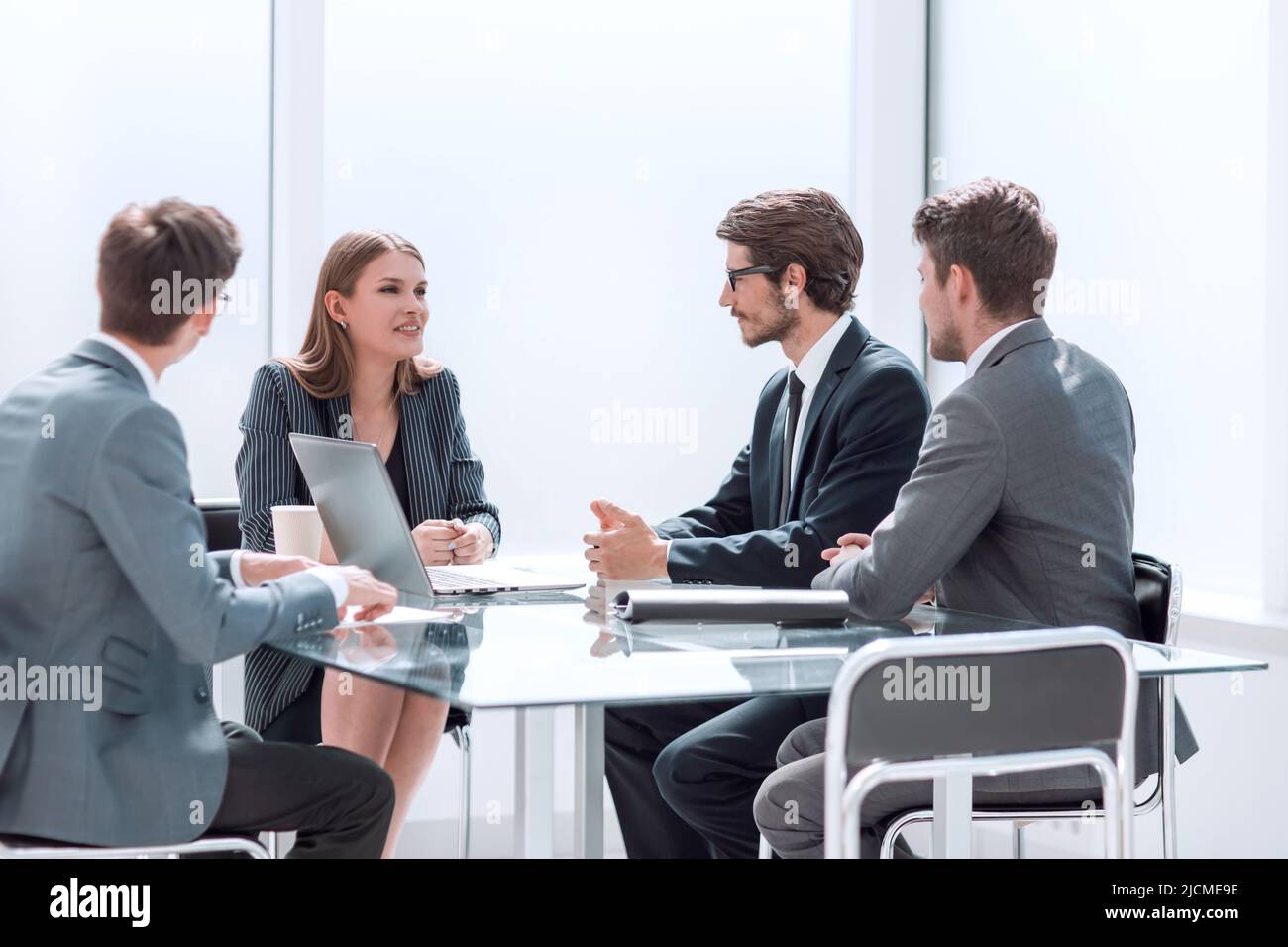 business people discussing ideas for a joint commercial project Stock ...