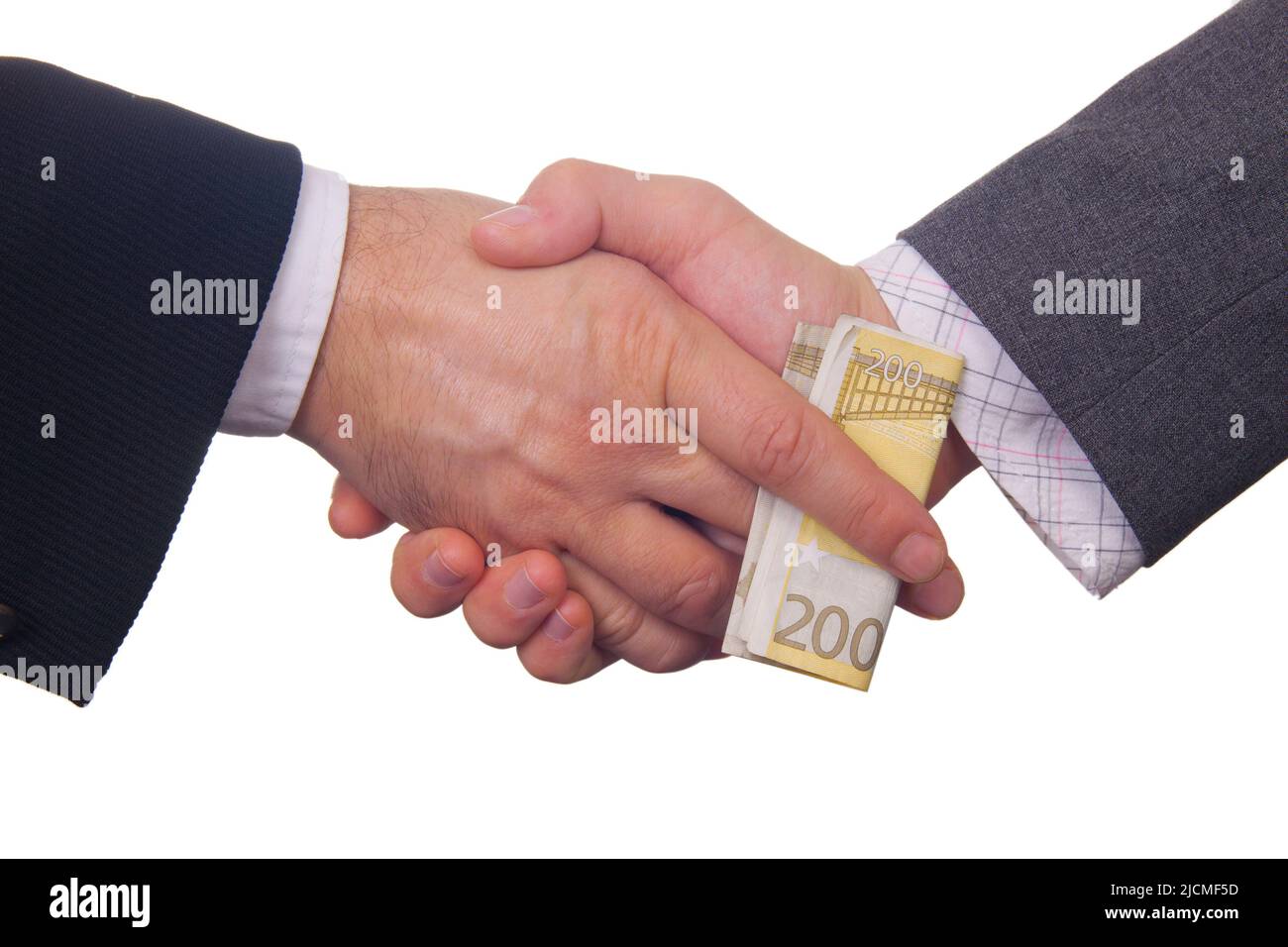 Man's handshake and the transfer of money Stock Photo - Alamy