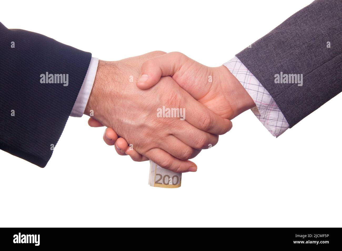Man's handshake and the transfer of money Stock Photo - Alamy