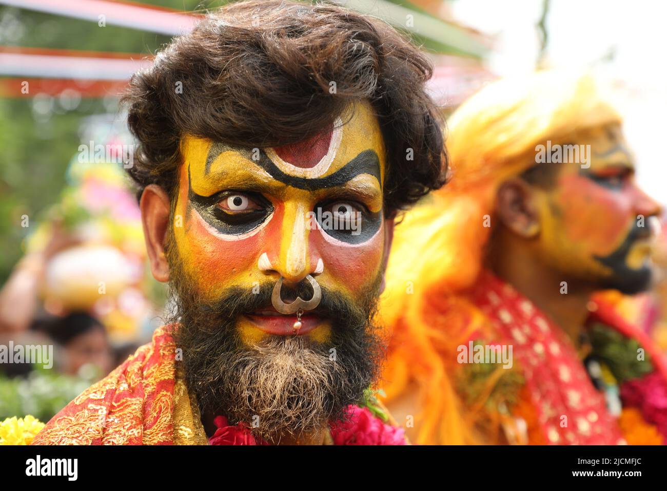 Indian Male Devotee at temple Stock Photo - Alamy