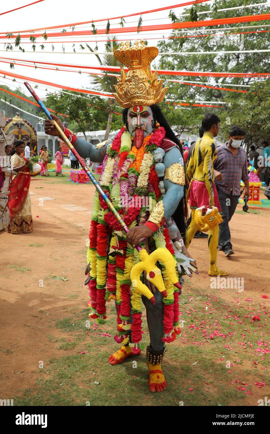 Indian Male Devotee at temple Stock Photo - Alamy