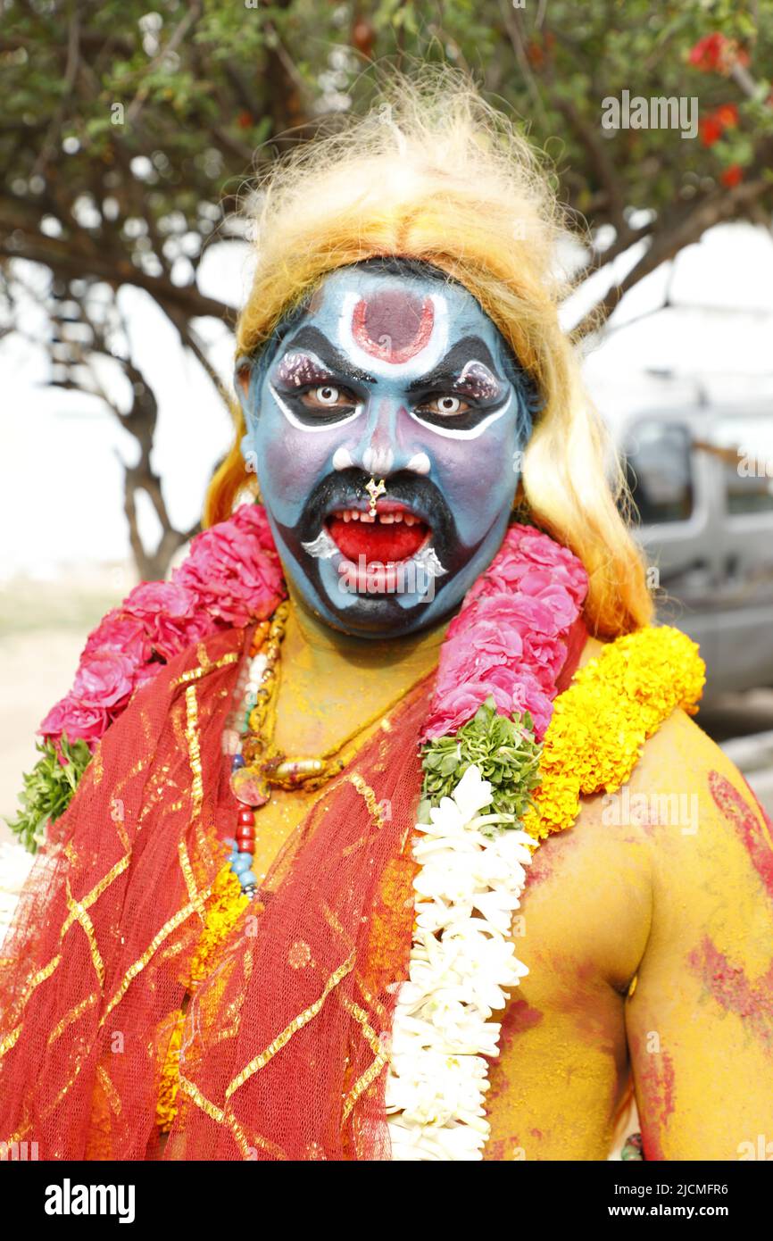 Indian Male Devotee at temple Stock Photo - Alamy