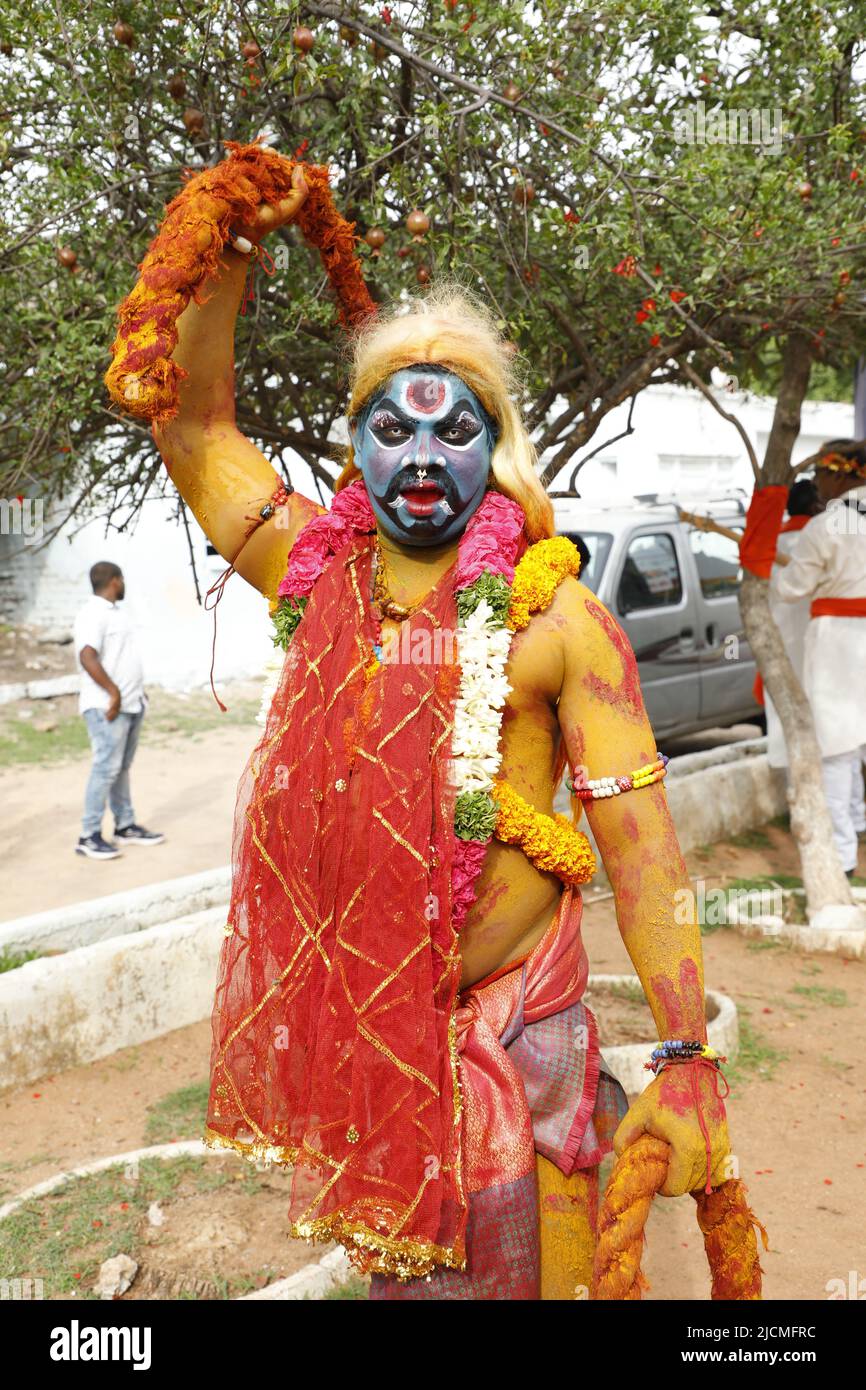 Indian Male Devotee at temple Stock Photo - Alamy